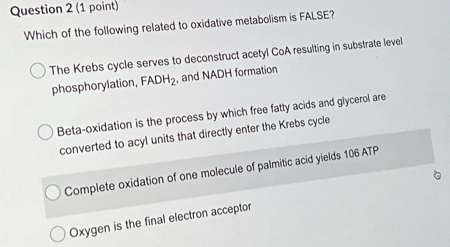 Solved Question 2 (1 ﻿point)Which of the following related | Chegg.com