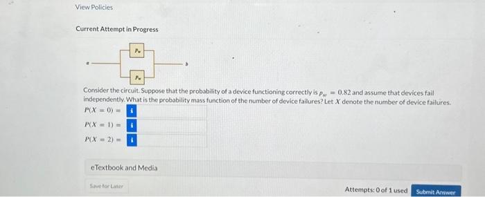 Solved Current Attempt in Progress Consider the circuit. | Chegg.com