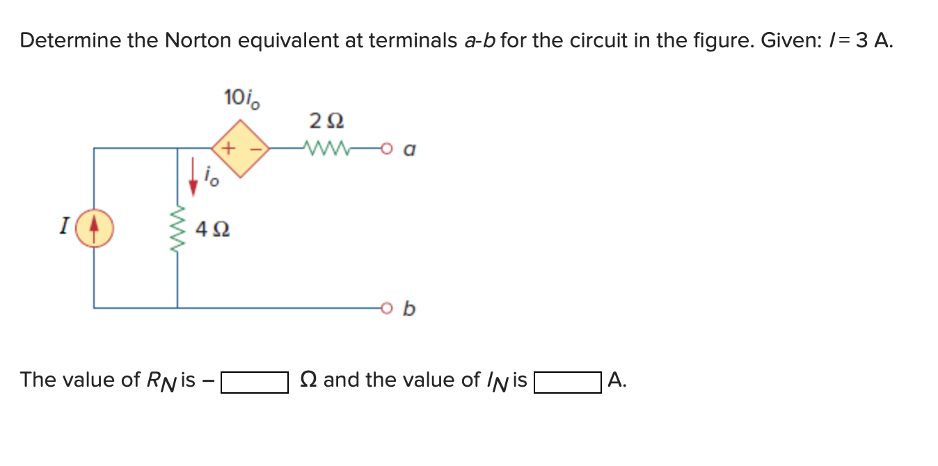 Solved Determine the Norton equivalent at ﻿terminals a-b | Chegg.com