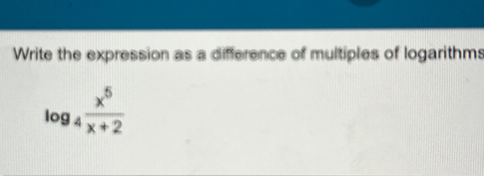 Solved Write the expression as a difference of multiples of | Chegg.com