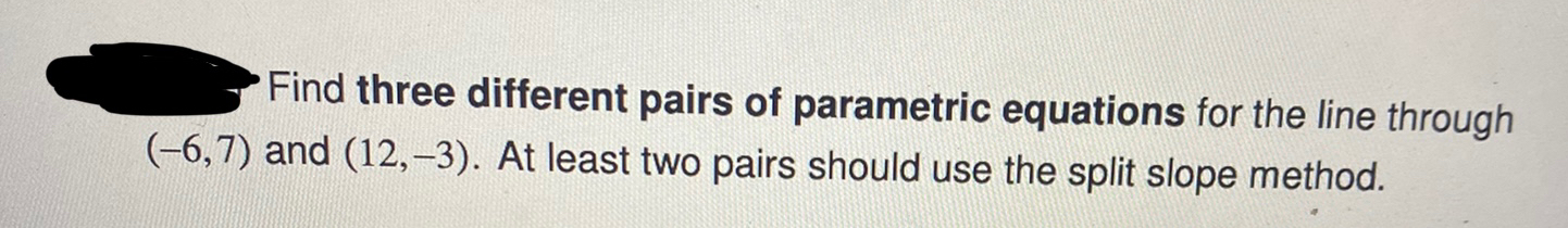 Solved Find three different pairs of parametric equations | Chegg.com