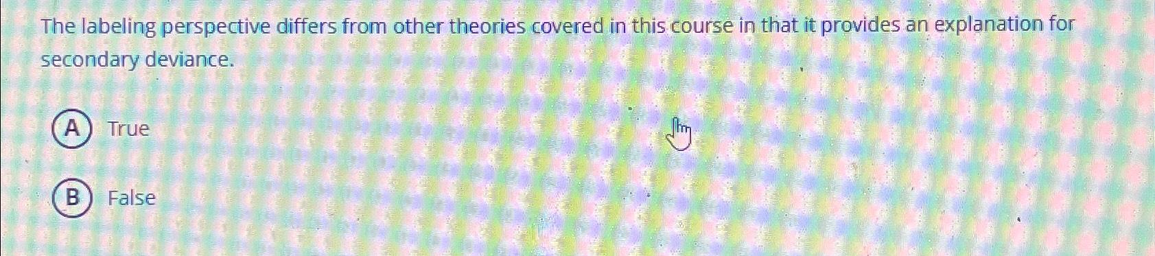 Solved The labeling perspective differs from other theories | Chegg.com