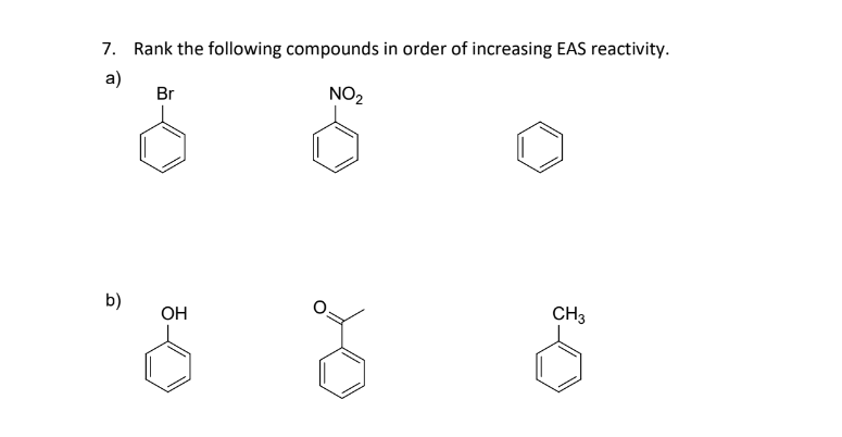 Solved Rank the following compounds in order of increasing | Chegg.com