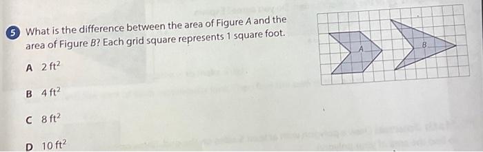 Solved 5. What is the difference between the area of Figure | Chegg.com