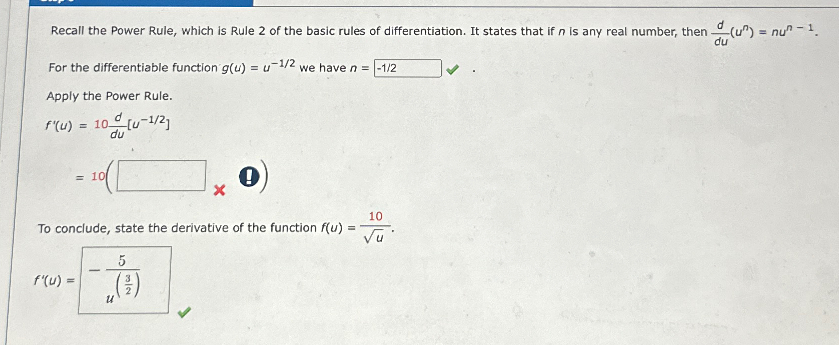Solved Recall the Power Rule, which is Rule 2 ﻿of the basic | Chegg.com