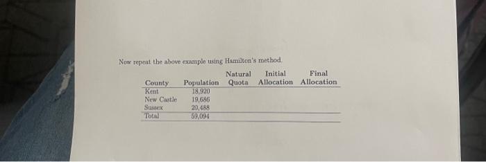 Solved Now repeat the above example using Hamilton's method | Chegg.com