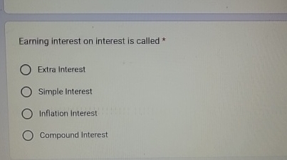 Solved Earning interest on interest is called *Extra | Chegg.com