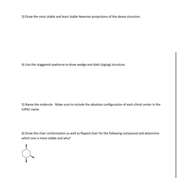 Solved Consider the following Fischer projection: 1) Draw | Chegg.com