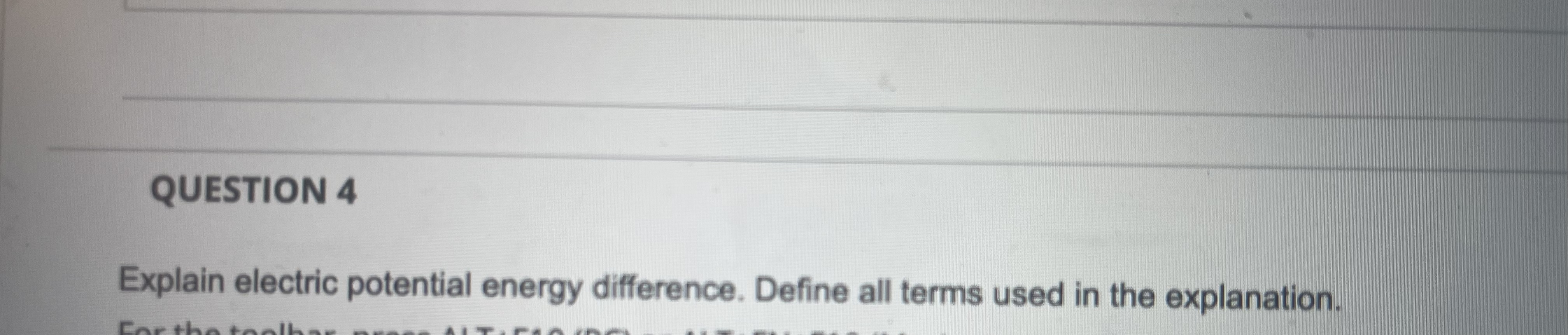 Solved QUESTION 4Explain electric potential energy | Chegg.com
