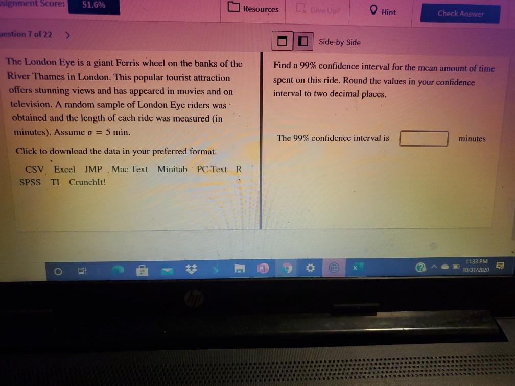 Solved signment Score: 51.6% Resources D Give Up Hint Check | Chegg.com