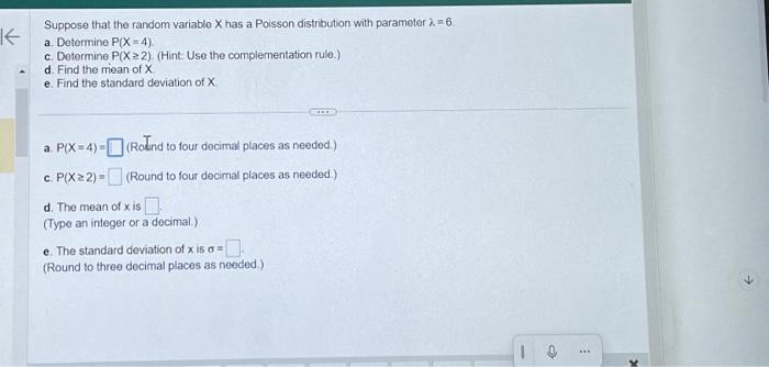 Solved Suppose that the random variablo X has a Poisson | Chegg.com