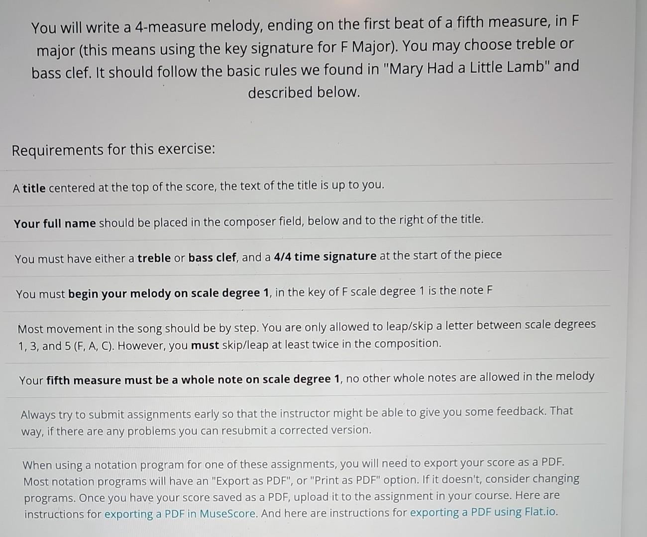 You will write a 4-measure melody, ending on the | Chegg.com