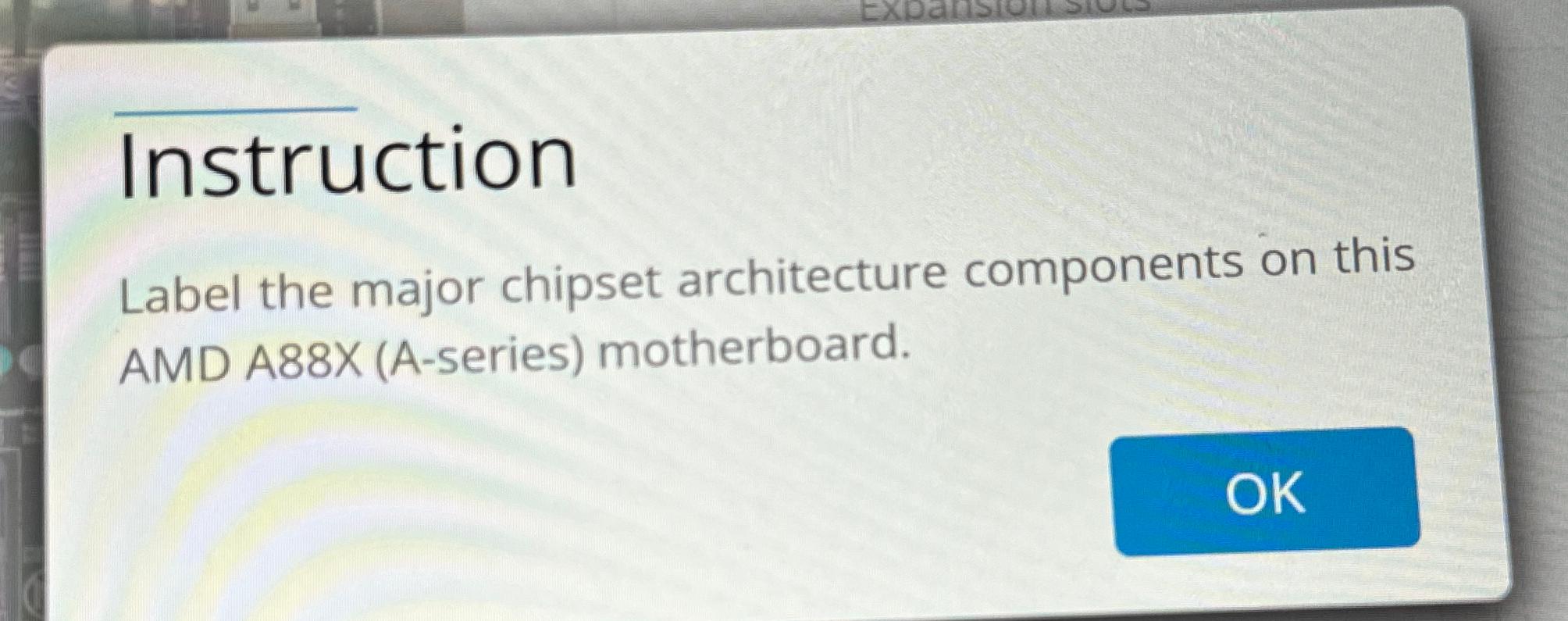 Solved InstructionLabel the major chipset architecture | Chegg.com