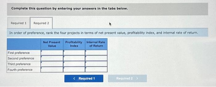 Solved Exercise 14-11 (Algo) Preference Ranking of | Chegg.com