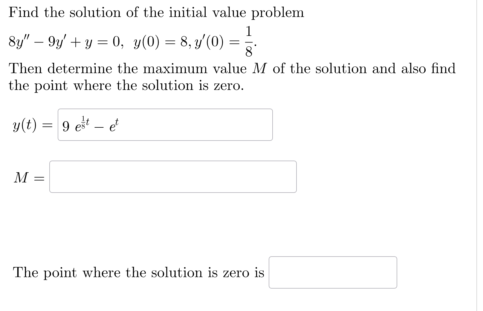 Solved Find the solution of the initial value | Chegg.com