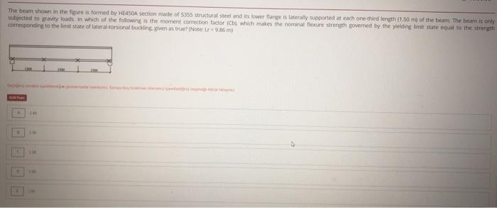 The beam shown in the figure is formed by HE450A | Chegg.com