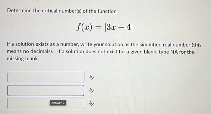Solved Determine the critical number(s) of the function | Chegg.com