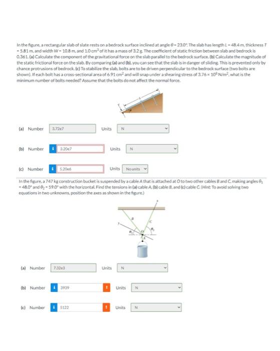 Solved In the figure, a rectangular slab of slate rests on a | Chegg.com