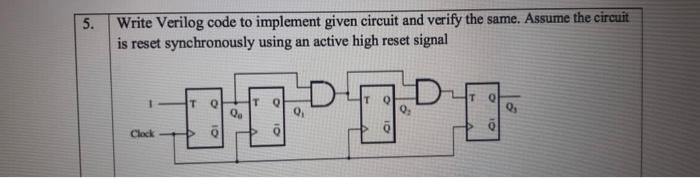Solved 5. Write Verilog code to implement given circuit and | Chegg.com