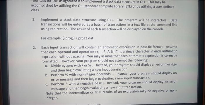 Solved accomplished by utilizing the C++ standard template | Chegg.com
