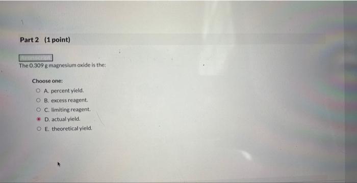 Solved A 0.241 g piece of solid magnesium reacts with | Chegg.com