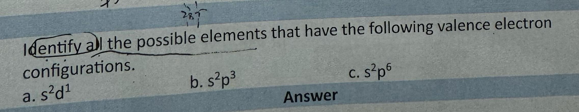 Solved Identify all the possible elements that have the | Chegg.com