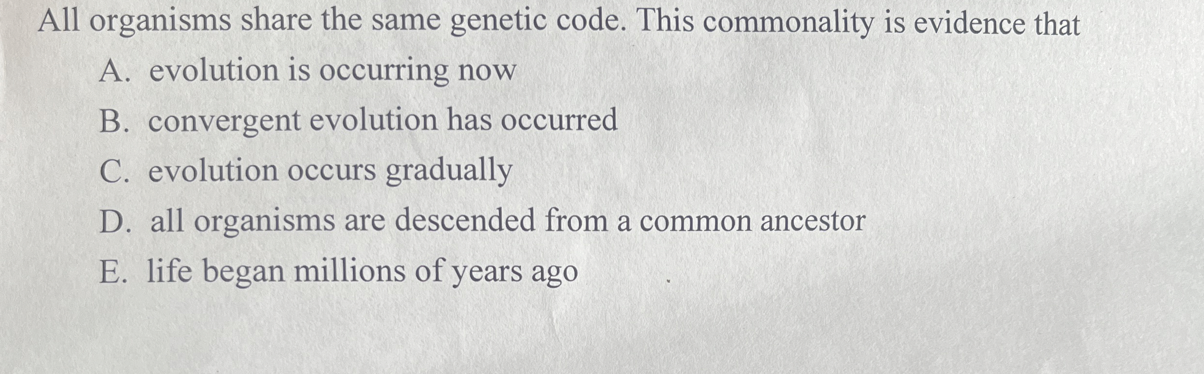 Solved All organisms share the same genetic code. This | Chegg.com