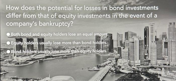 Solved How does the potential for losses in bond investments | Chegg.com