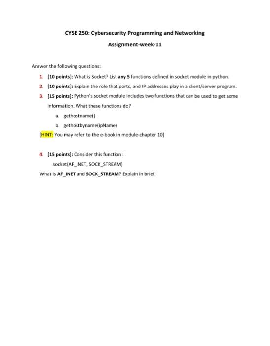 Solved Answer the following questions: 1. [10 points]: What | Chegg.com