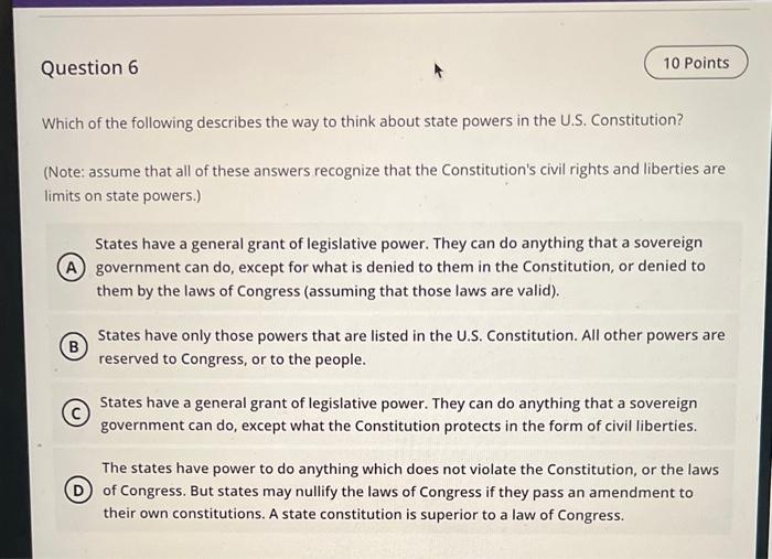 Which of the following describes the way to think | Chegg.com
