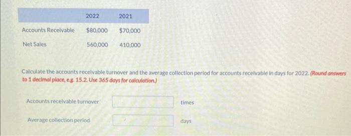 Solved Calculate the accounts recelvable turnover and the | Chegg.com