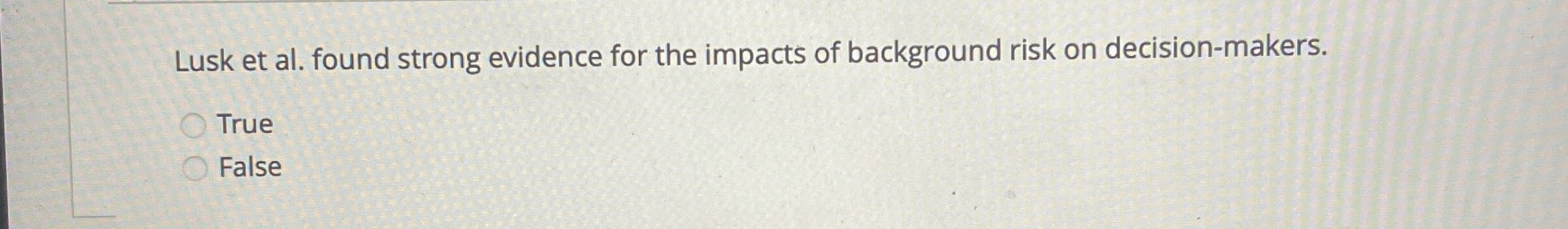 Solved Lusk et al. ﻿found strong evidence for the impacts of | Chegg.com
