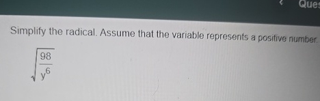 Solved Simplify the radical. Assume that the variable | Chegg.com