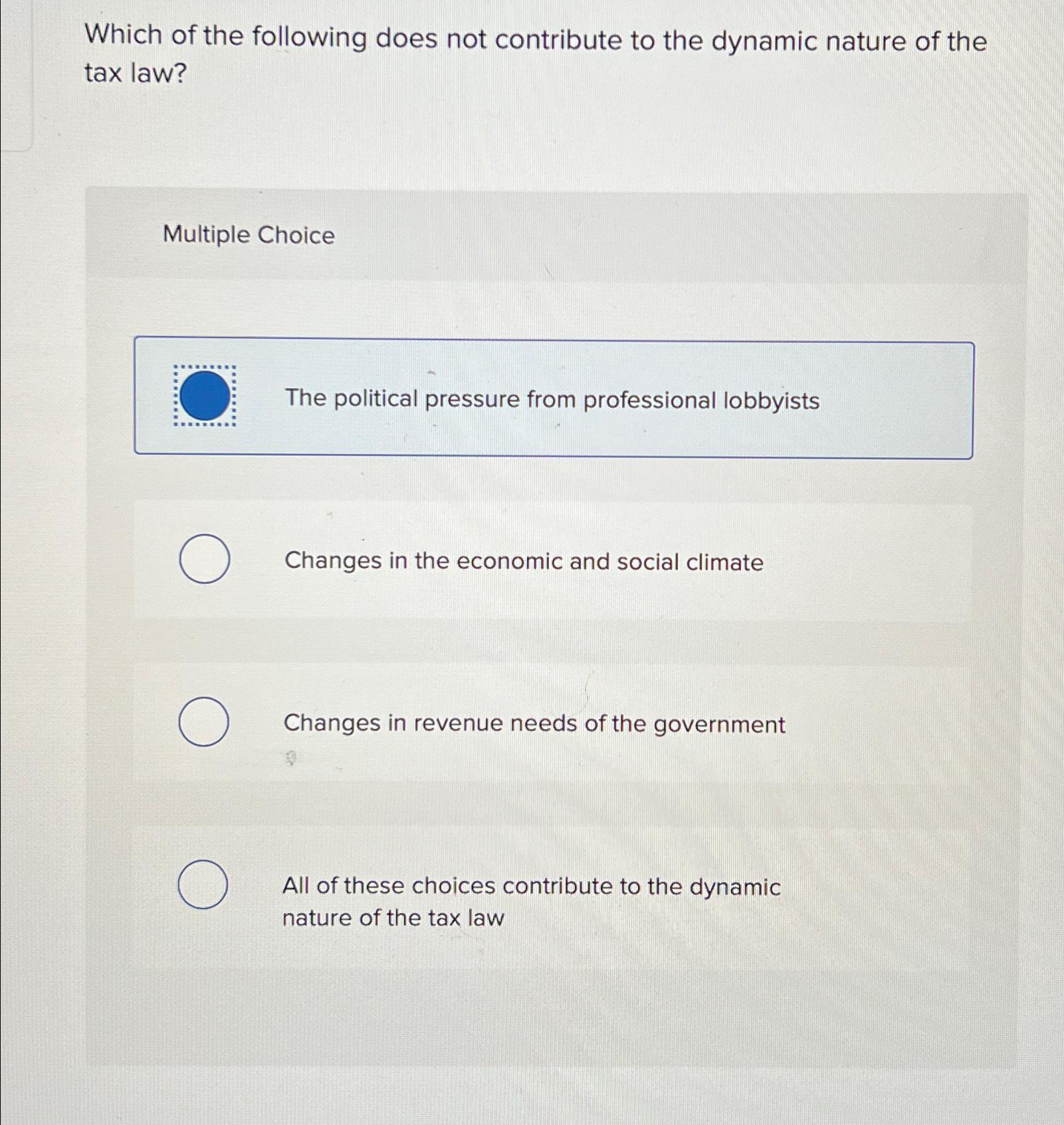 Solved Which of the following does not contribute to the | Chegg.com