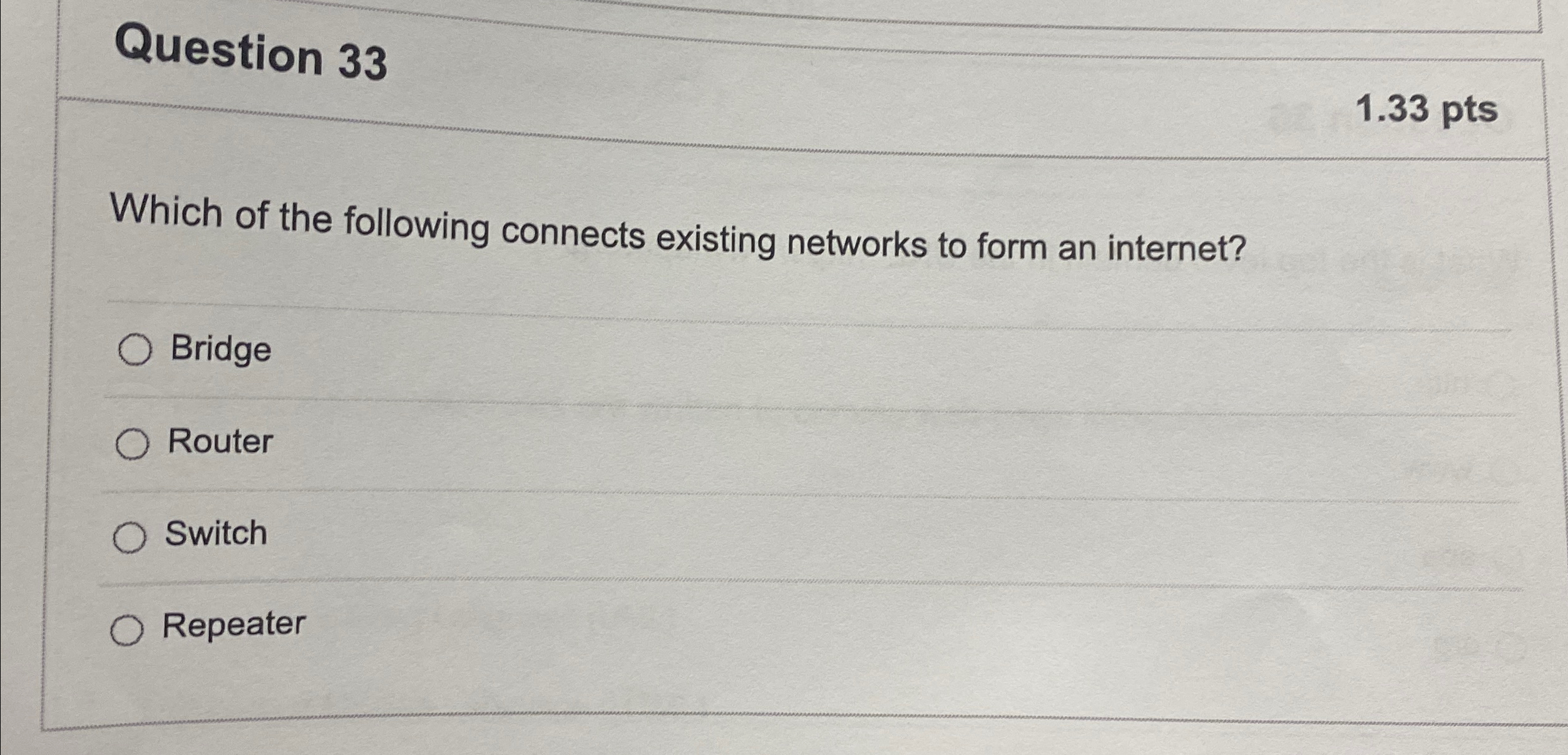 Solved Question 331.33 ﻿ptsWhich of the following connects | Chegg.com