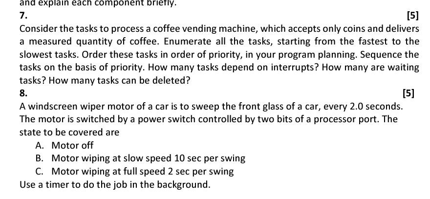 Solved Answer the following question related to embedded | Chegg.com