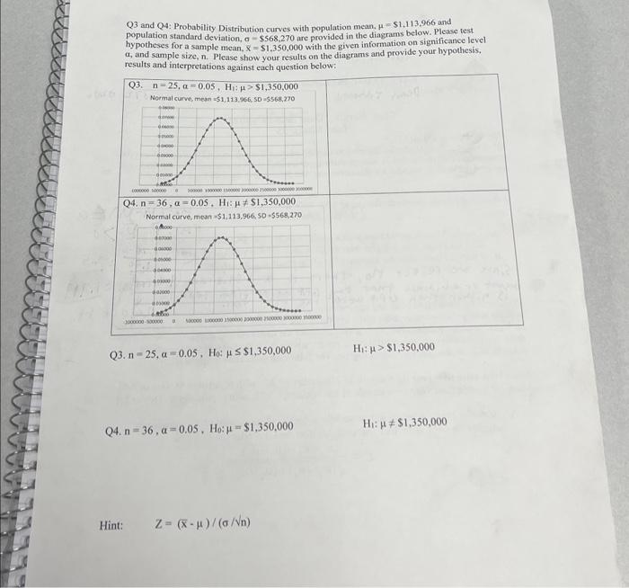 Solved Q3 and Q4: Probability Distribution curves with | Chegg.com