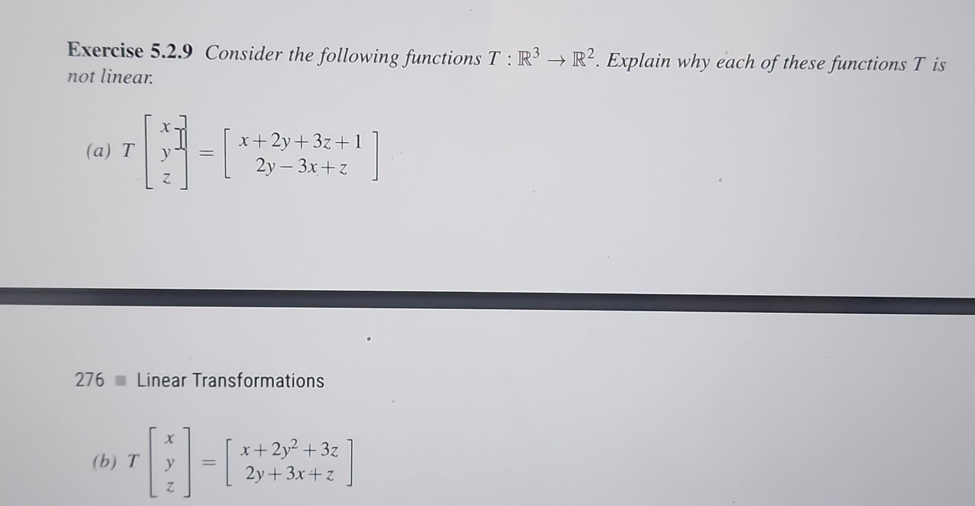 Solved Exercise 5.2.9 Consider the following functions | Chegg.com