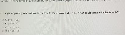 Solved Suppose you're given the formula q=2 o+6p. ﻿If you | Chegg.com