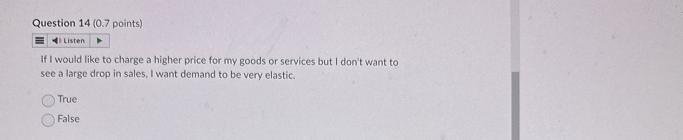 Solved Question 14 ( 0.7 ﻿points)If I would like to charge a | Chegg.com