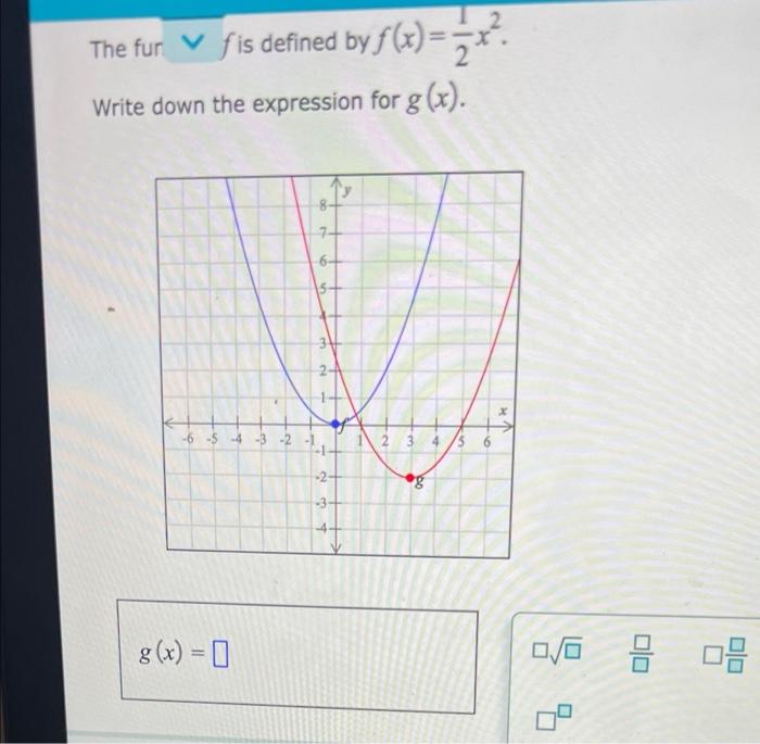 Solved T The fur v fis defined by f(x)=zx? Write down the | Chegg.com
