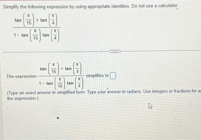 Solved Simplify the following expression by using | Chegg.com