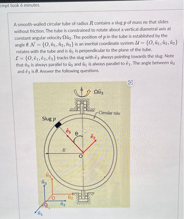 Solved A smooth-walled circular tube of radius R contains a | Chegg.com