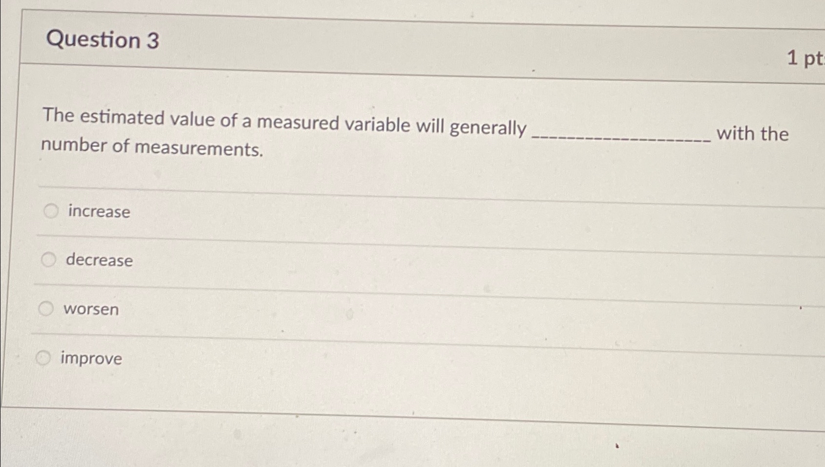 Solved Question 3The estimated value of a measured variable | Chegg.com