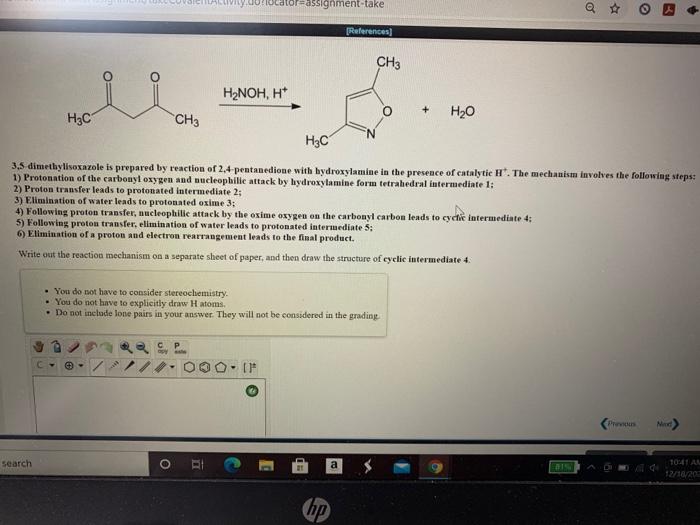 assignment-take . References] CH3 + H2NOH, H+ H20 H3C | Chegg.com