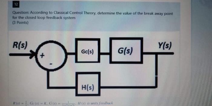 Solved Question: According to Classical Control Theory, | Chegg.com