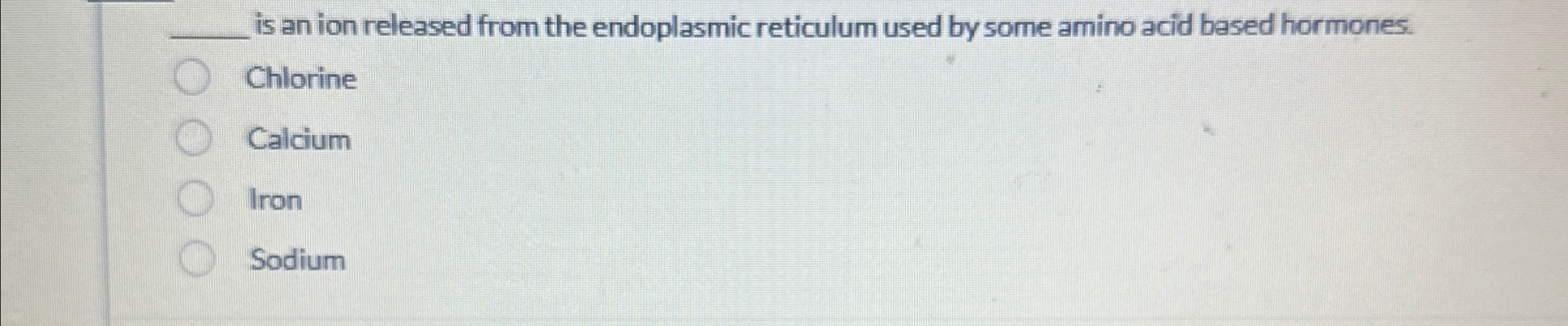 Solved is an ion released from the endoplasmic reticulum | Chegg.com