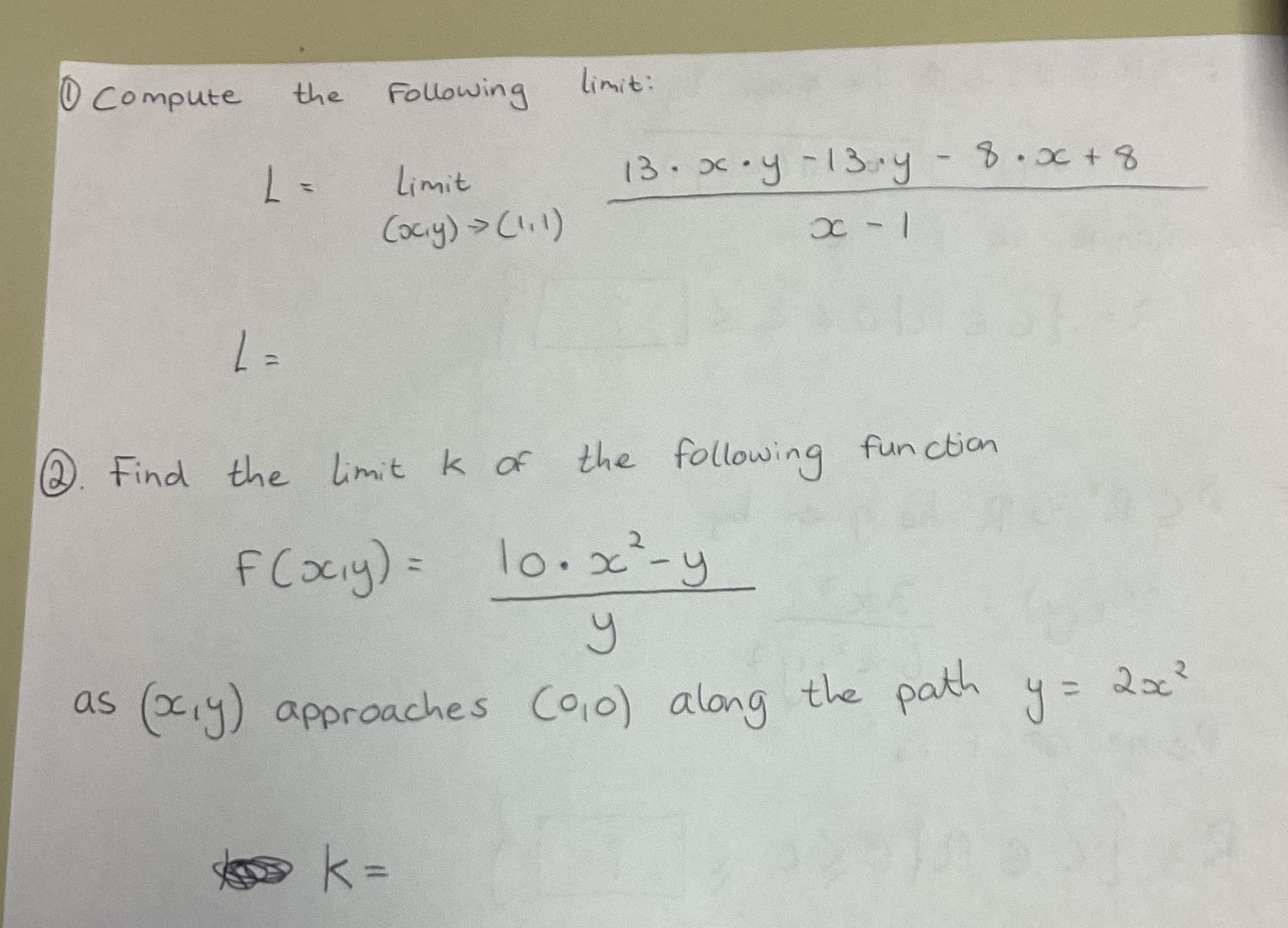 Solved (1) ﻿Compute the following | Chegg.com