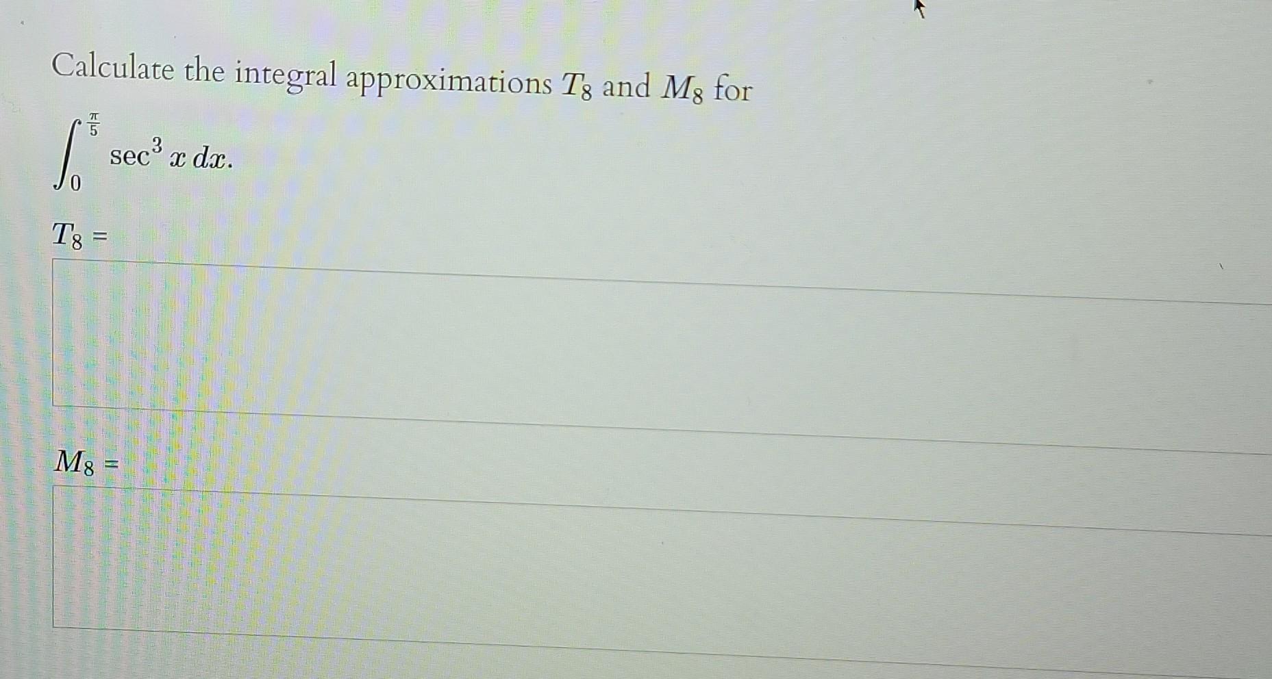 Solved Calculate the integral approximations Tg and Mg for 5 | Chegg.com