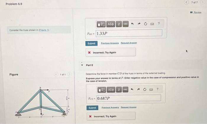 Solved Determine the force in member AB of the truss in | Chegg.com